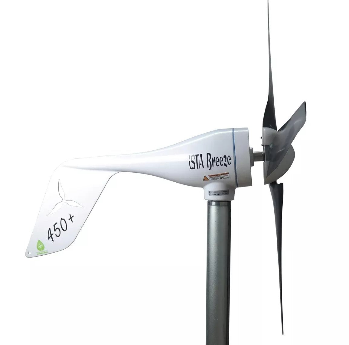 Wind turbine up to 500 watts for coastal areas, boats and inland